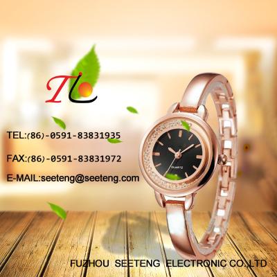 China elegant  ladies watch wrist watch with lots of moving diamonds for sale
