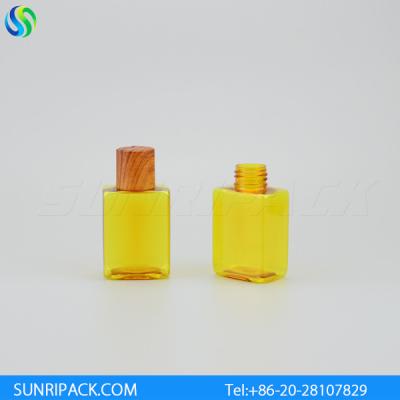 China 70ml/120ml/200ml/280ml/300ml yellow square bottle cosmetic bottle condition for sale