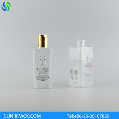 China 120ml square plastic bottles, 4oz clear plastic bottles, square Pet bottles for sale