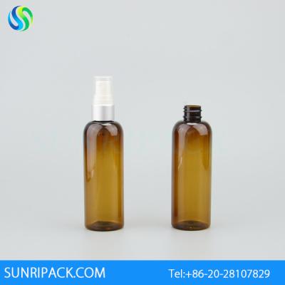 China 120ml cosmo round plastic bottles, 4oz cosmo round amber plastic bottles,empty PET bottle for sale