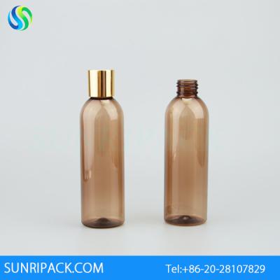 China 240ml cosmo round plastic bottles, 8oz cosmo round amber plastic bottles,empty PET bottle for sale