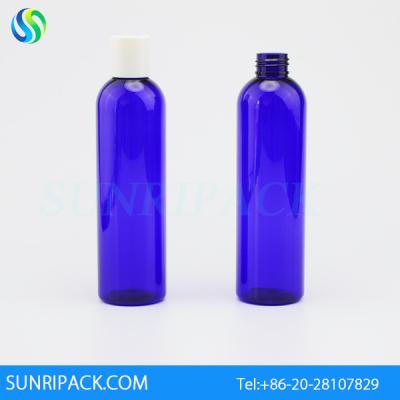China 250ml blue plastic bottles, 8oz cosmo plastic bottles, 8oz blue PET Bottles for sale