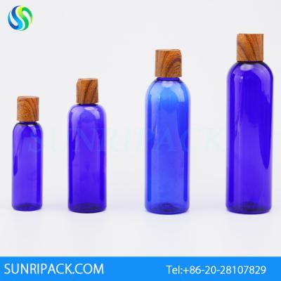 China 4oz blue PET bottles, 4oz blue Plastic bottles, cosmo round plastic bottles for sale