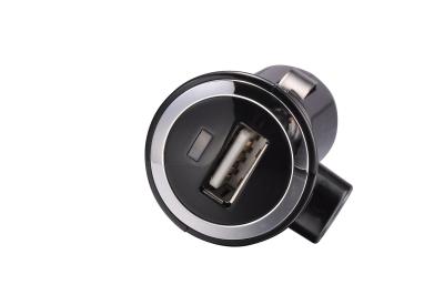 China Black Glossy 2 Port Usb Car Charger , Mp3 CA2100 for sale