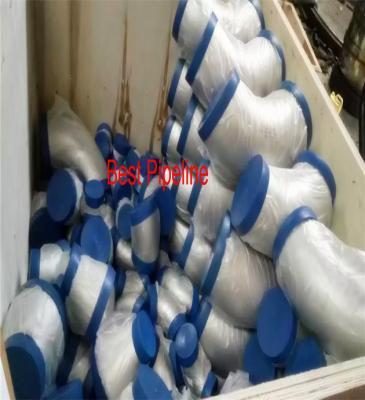 China Codo austenítico de las colocaciones S31803 20 Sch 140 del acero inoxidable de UNS S31254 en venta