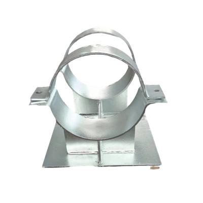 China Hot-dip Galvanized Stainless Steel Pipe Clamp Support Bracket for Heavy-duty Industrial Applications for sale