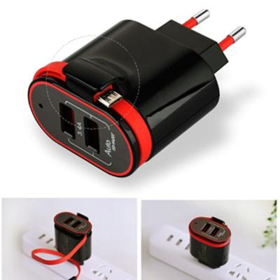 Cina Caricatore veloce della parete di controllo di qualità 3,0 del ODM 18w, 2 in 1 caricatore veloce multiplo con illuminazione pieghevole in vendita
