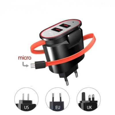 Cina Caricatore veloce della parete di controllo di qualità 3,0 del ODM 18w, 2 in 1 caricatore veloce multiplo con illuminazione pieghevole in vendita