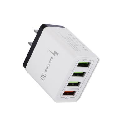 中国 4港USBの壁の充電器速い充満3.0 18W &3.1A USB A力のアダプター多USBの速い充電器 販売のため