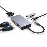 China 5Gbps USB C 5 In 1 Adapter for sale