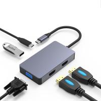 China 5Gbps USB C 5 In 1 Adapter for sale
