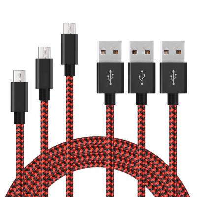 Cina Cavo intrecciato di nylon del caricatore del cavo di dati di sincronizzazione del cavo 3ft del caricatore di USB per il telefono di Android in vendita