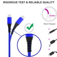 China Nylon Braided USB Charger Cable , 1.2m 2m Sync Fast Charging Type C Cable for sale