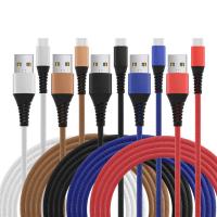China Nylon Braided USB Charger Cable , 1.2m 2m Sync Fast Charging Type C Cable for sale