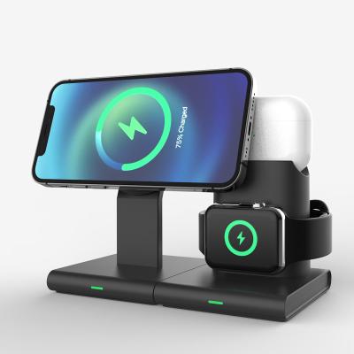 Cina 3 magnetici in 1 cuscinetto di carico senza fili di 15W 2.5W Qi in vendita