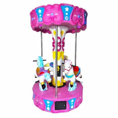 China Coin-Operated Indoor/Outdoor Electric Kids' Kiddie Ride Small Commercial Carousel for Amusement Park Shopping Mall Fiberglass for sale