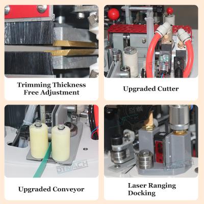 China DTMACH KN-700 edgebanding trimmer melanine board furniture pvc edgebander automatic curve edge bander machine woodworking for sale