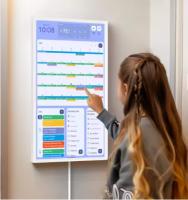 China White Virtual Time Manager featuring Touchscreen Buttons user interface ideal for workforce scheduling and time tracking solutions for sale