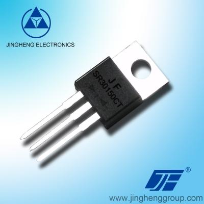 Cina SR3045CT 30A 45V Diodo rettificatore di barriera Schottky con struttura in lega nera TO-220AB in vendita