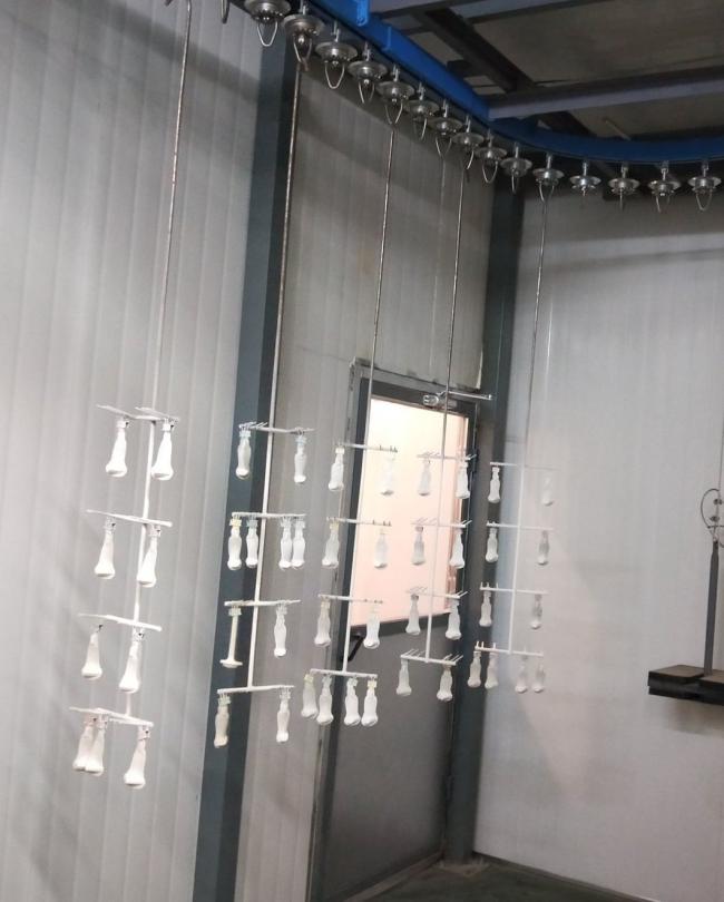 Automatic Glass Lubricant Spraying Painting Line with Conveyor System