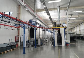 Automatic Electrostatic Powder Coating Line with Overhead Conveyor System Coating Machine
