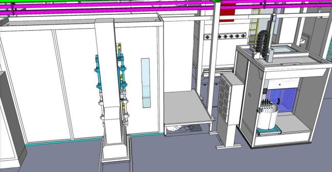 Professional Powder Coating Line Powder Coating System for Various Sizes Aluminium Profile