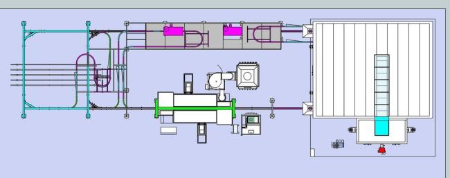 Professional Powder Coating Line Powder Coating System for Various Sizes Aluminium Profile