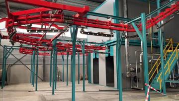 High Capacity Power &amp; Free Overhead Conveyor System for Coating Production Line