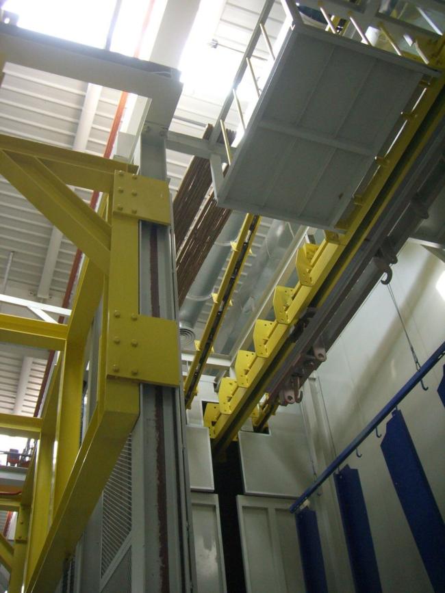 Professional Power&Free Conveyor System with Lifting Machine for Coating Production Line