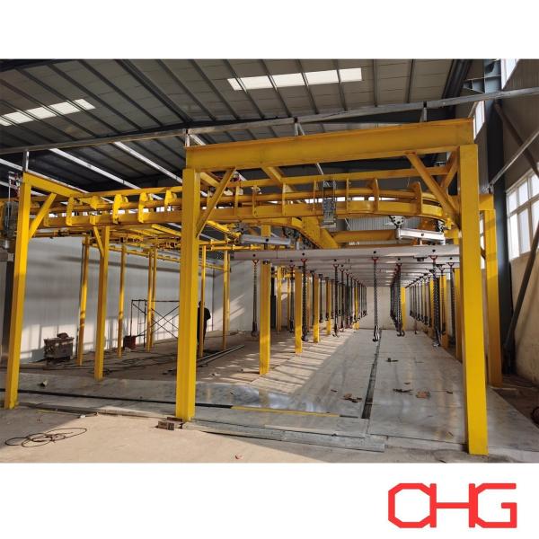 Quality Structural Parts Liquid Painting Production Line With Automatic Coating Machine for sale