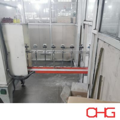 China Automatic Filter Housing Spray Painting Coating Equipment with Monorail Floor Conveyor for sale