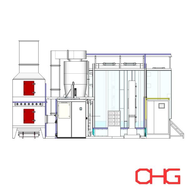 Quality Customizable PLC Control Unit Powder Coating Production Line Powder Containment for sale