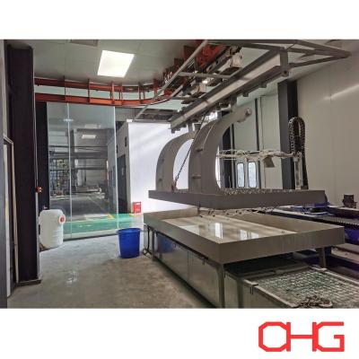 China Heavy Machinery Parts Liquid Wet Painting Spraying Production Line Equipment with PLC Control Unit for sale