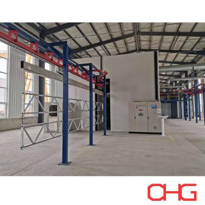 Китай Линия покрытия порошком для алюминиевых профилей Наземная конвейерная система Настраиваемая конструкция, подходящая для различных размеров и форм продается