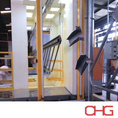 Китай Процесс плавной эксплуатации Процесс производства порошкового покрытия оборудование с PVC распылителем и конвейерной системой продается