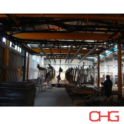 Cina Processo di funzionamento regolare L'apparecchiatura della linea di produzione di rivestimento in polvere con cabina di spruzzatura in PVC e sistema trasportatore in vendita