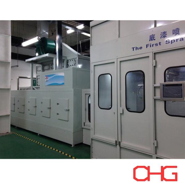Quality Customized PLC Control Wet Paint Booth With Water Curtains Eco Friendly for sale