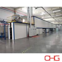 China Electrostatic Powder Coating Line Overhead Conveyor System 8 Stage Process Customizable for sale
