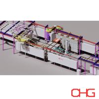 China Customized Electrostatic Automatic Powder Coating Line 25kV with PP Spray Booth for Metal Parts for sale