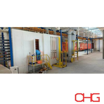 Cina Linea di rivestimento in polvere di scaffali metallici con sistema di trasportatore libero di energia e unità di controllo PLC in vendita