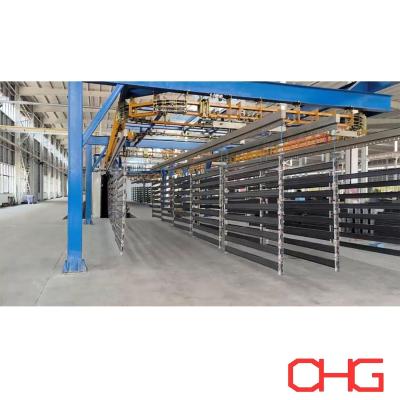 中国 高性能粉末コーティングライン 棚 13.5m ハンガー PPスプレーブース 販売のため