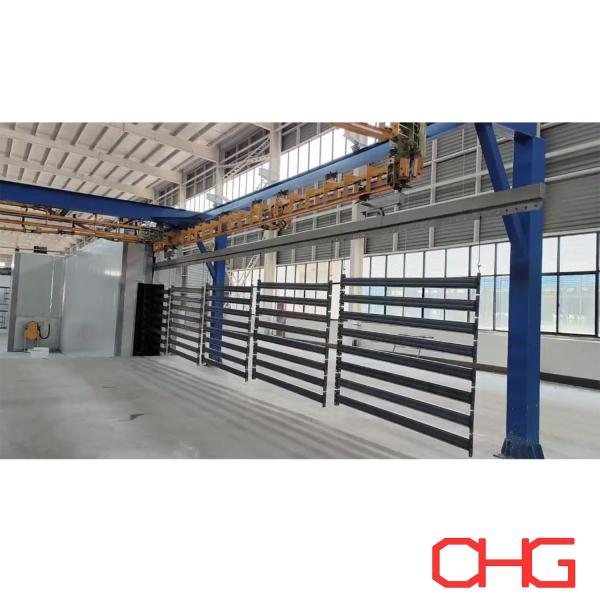 Quality Customized Metal Shelves Production Line with Electrostatic Powder Coating and PP Spray Booth for sale