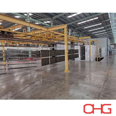 China Productie van professionele elektrostatische poedercoatinglijn voor aluminiumprofielen for sale