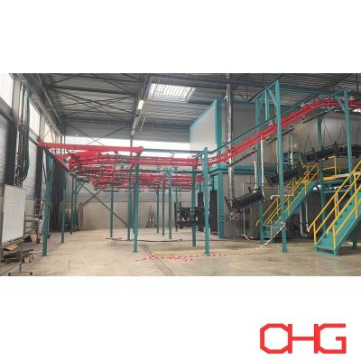 China Heat Resistant Material Feature Customized Power and Free Overhead Conveyor System for Powder Coating Line for sale