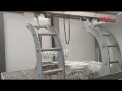 manual / automatic glass lubricant liquid painting line for forging on metal substrate