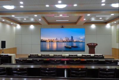 Cina Il 16:9 di conferenza HD ha condotto la TV per visualizzare lo schermo principale mobile telecomandato a 216 pollici in vendita