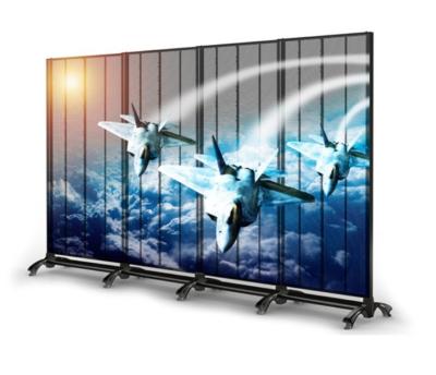 China 1920Hz Transparent LED Display 2.6-5.2mm Movable Advertising Indoor Led Poster for sale