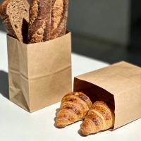 Quality Food Grade SOS Paper Bags Customizable Bakery Packaging Bags Brown / White for sale