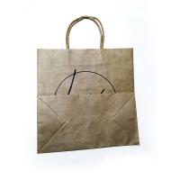 China Versatile Twisted Handle Paper Bag Reusable Recyclable Paper Bag Brown for sale
