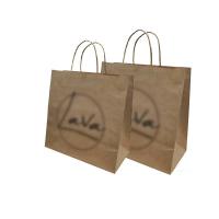 China Versatile Twisted Handle Paper Bag Reusable Recyclable Paper Bag Brown for sale